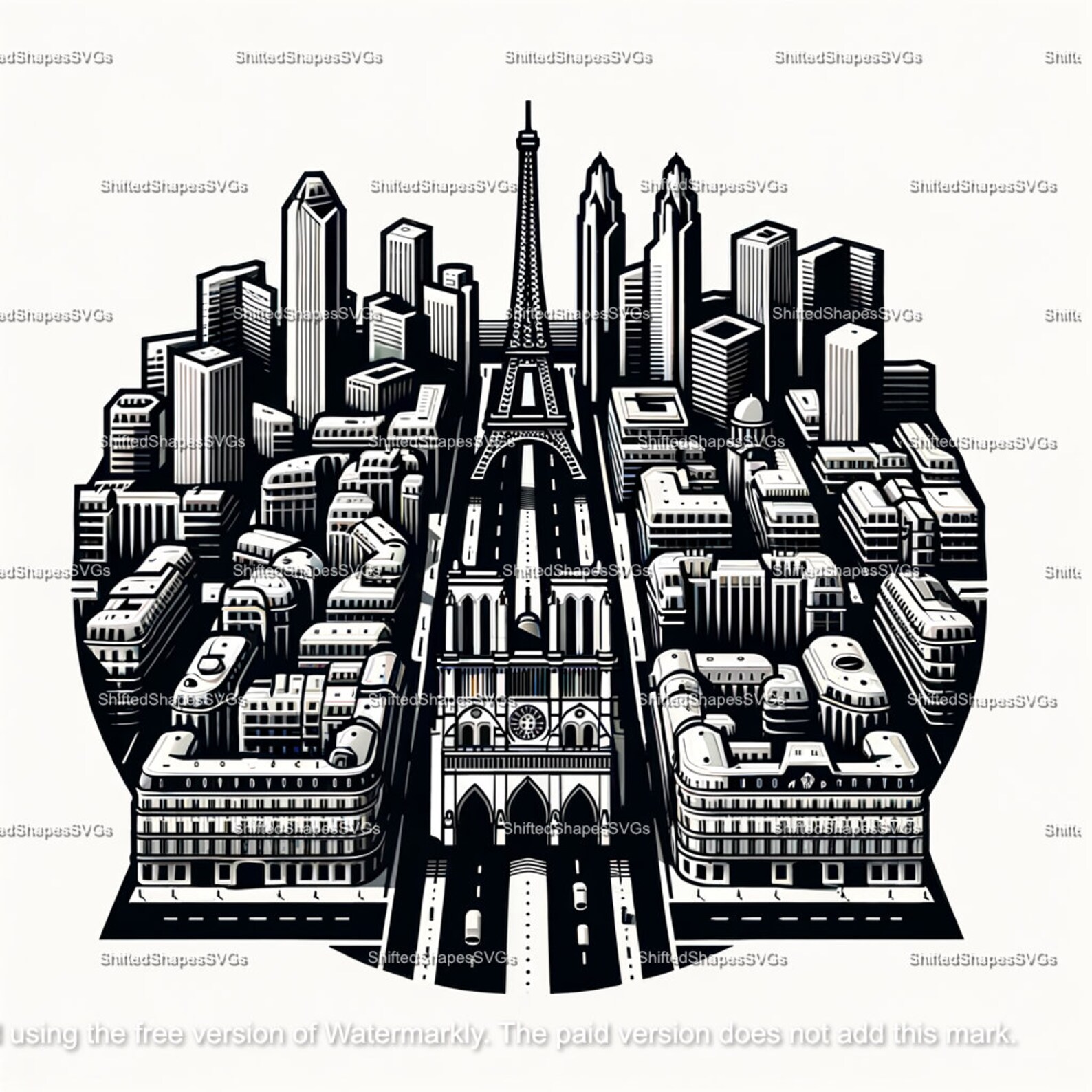 Paris Skyline SVG Bundle - Etsy