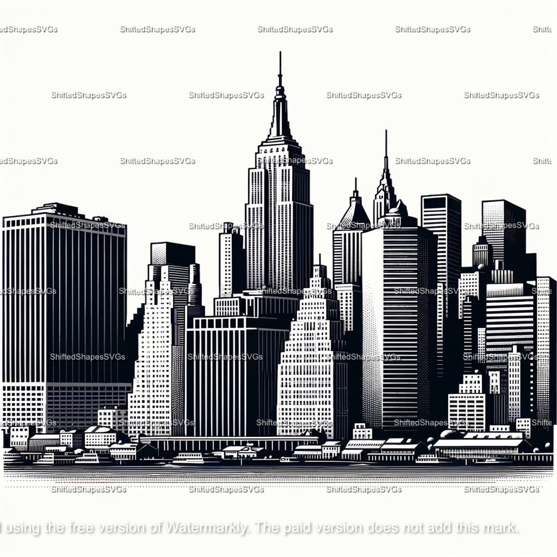 New York City Skyline SVG Bundle - Etsy