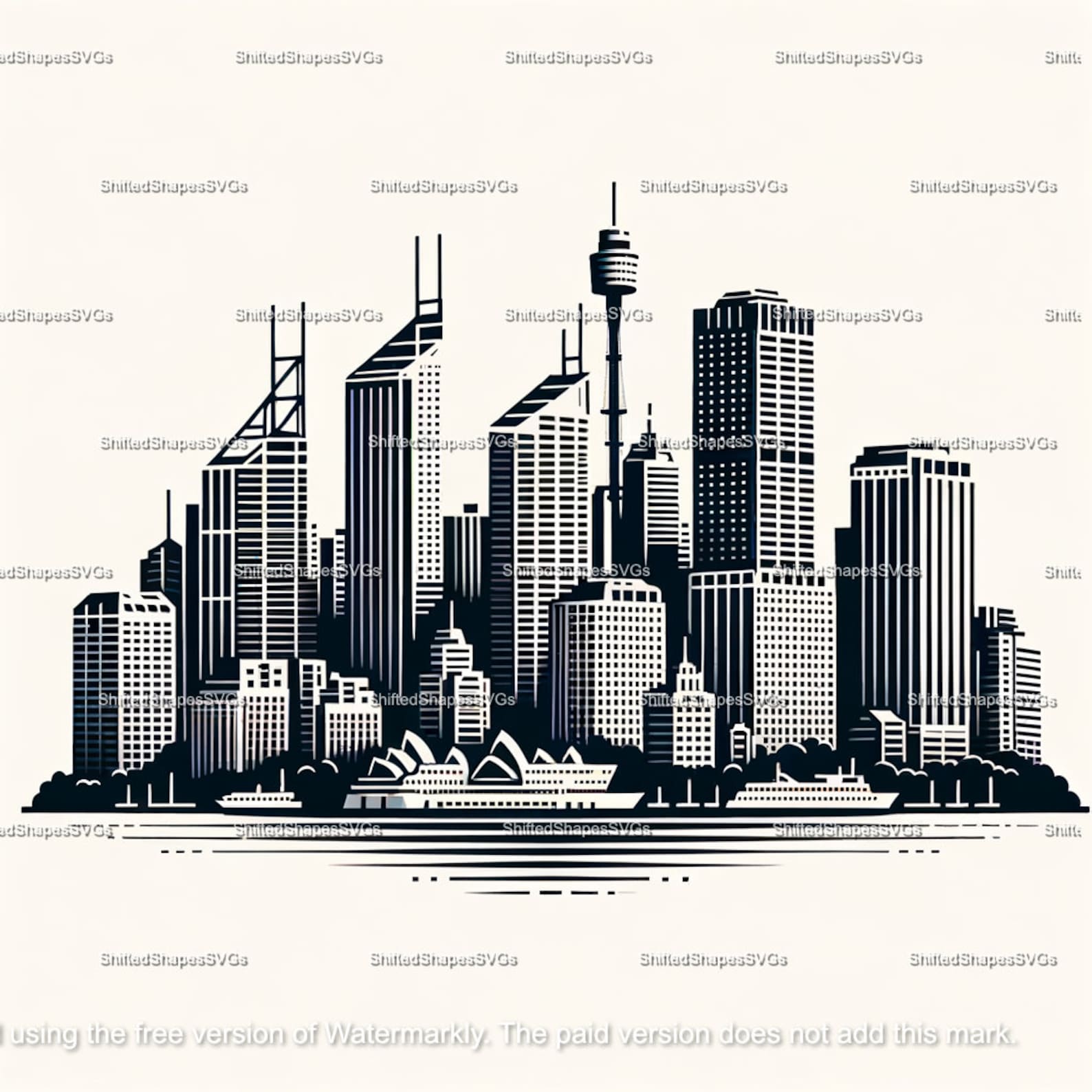 Sydney Skyline SVG Bundle - Etsy