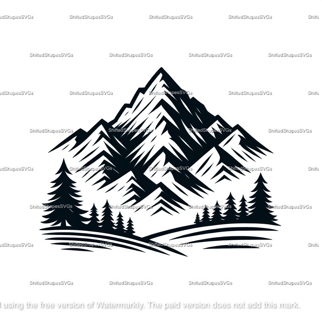 Mountain Scene SVG Bundle - Etsy