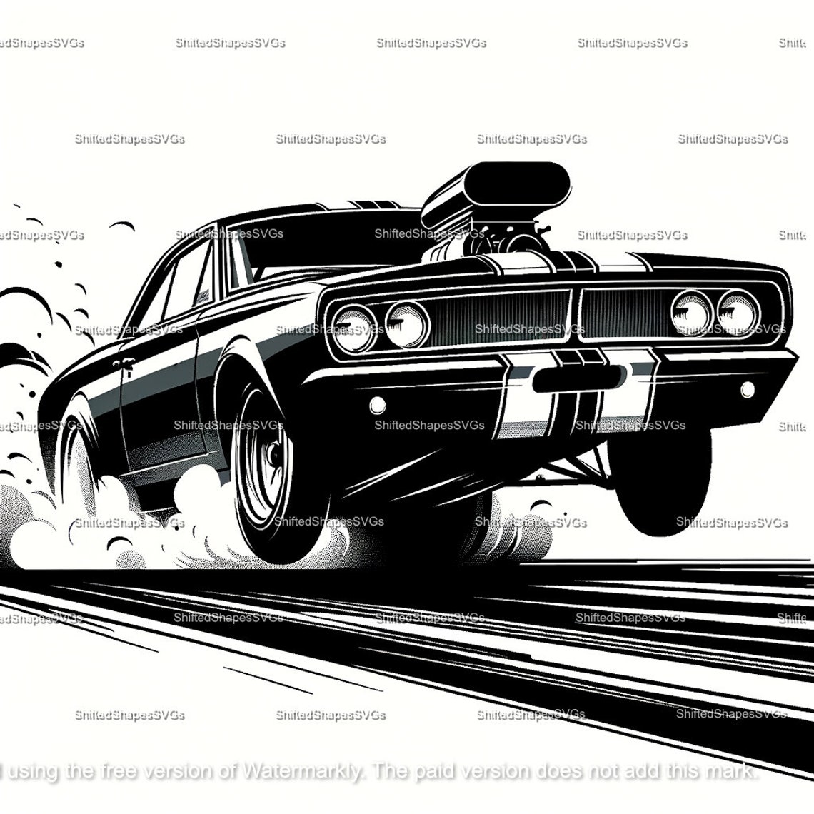 Muscle Car Burnout SVG Bundle - Etsy Canada
