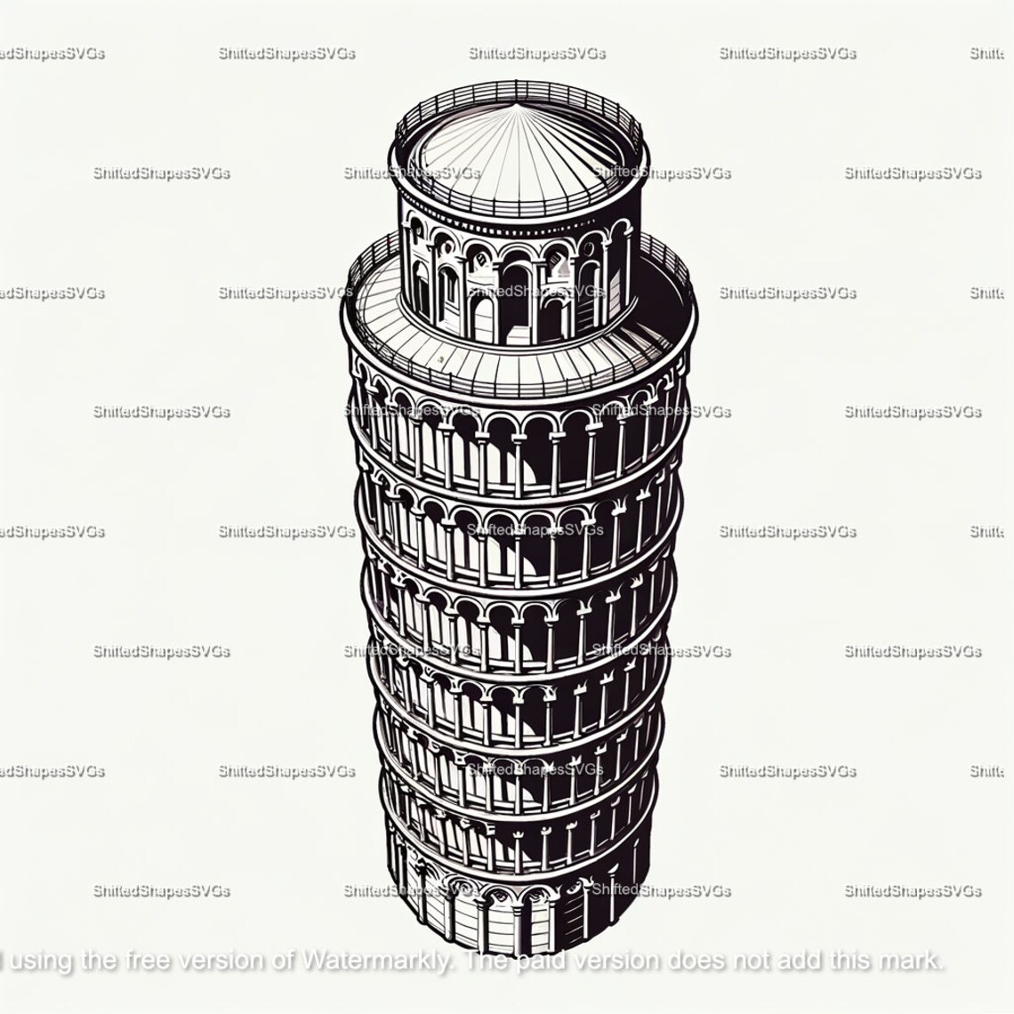 Leaning Tower of Pisa SVG Bundle - Etsy