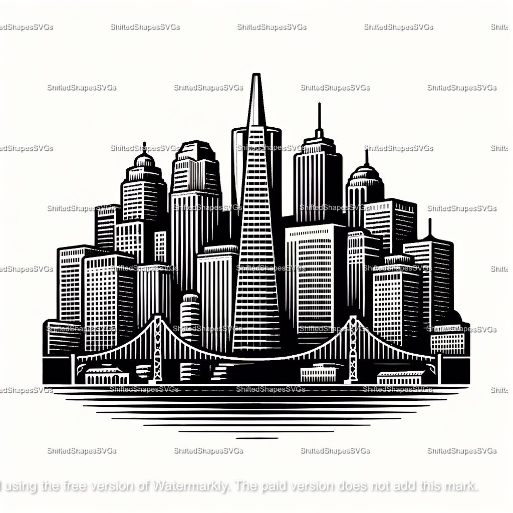 San Francisco Skyline SVG Bundle - Etsy