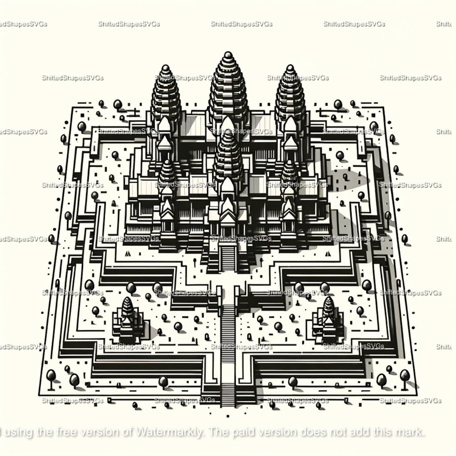 Angkor Wat SVG Bundle - Etsy