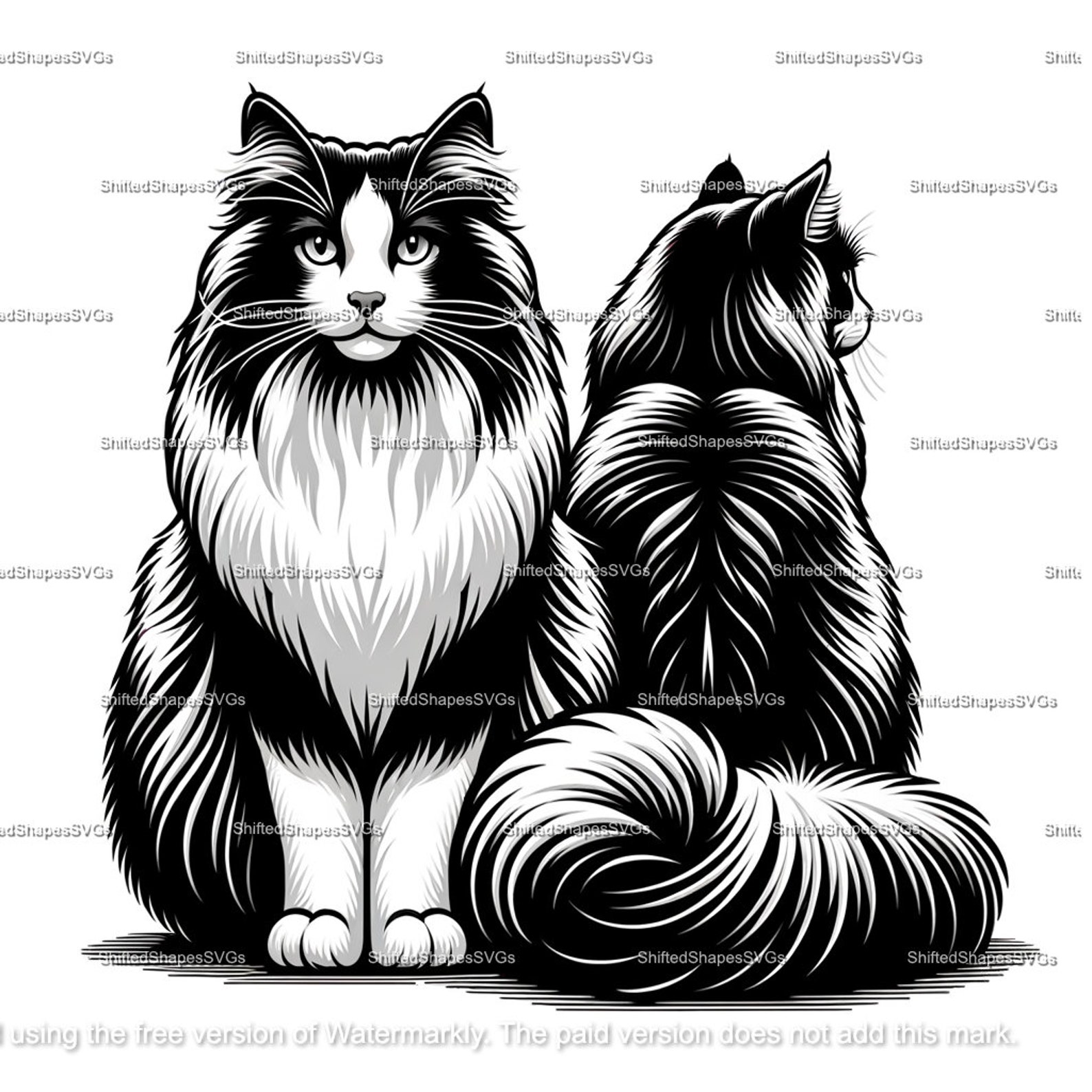 Norwegian Forest Cat SVG Bundle - Etsy