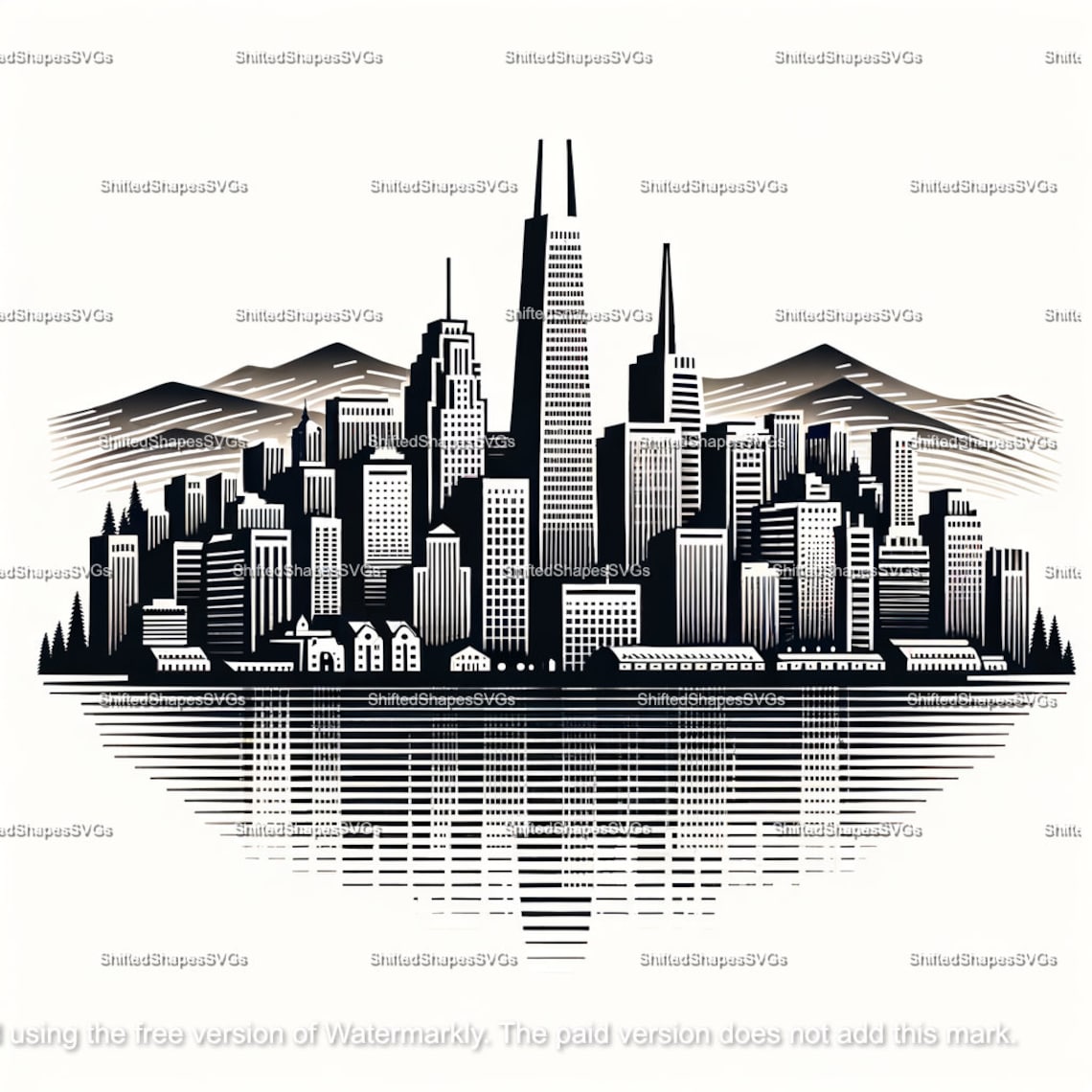 San Francisco Skyline SVG Bundle - Etsy
