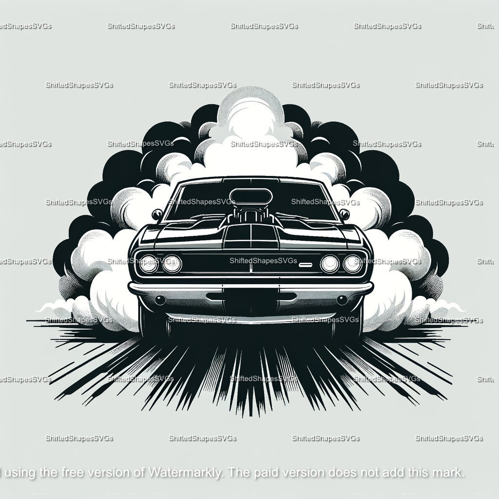 Muscle Car Burnout SVG Bundle - Etsy