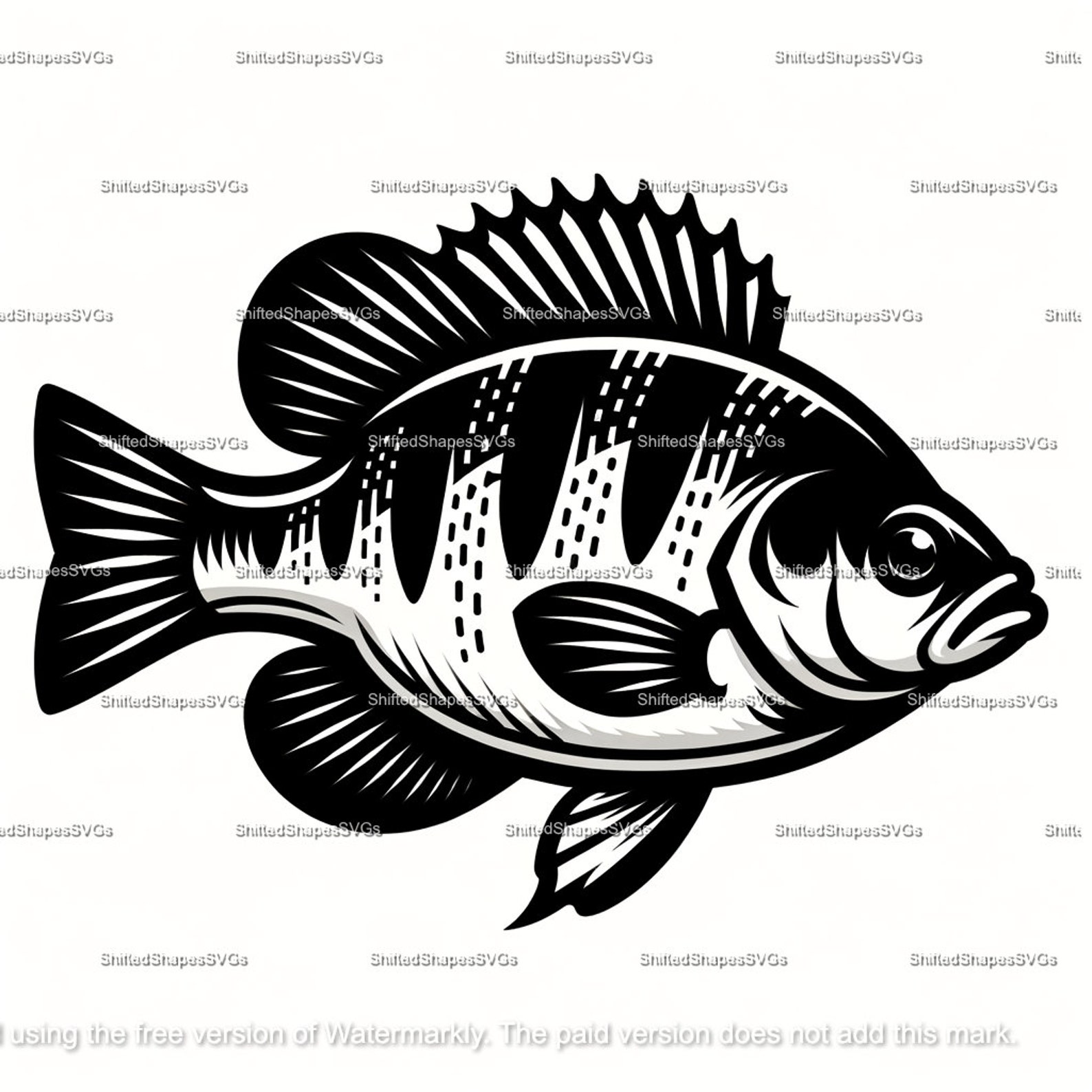 Bluegill Fish SVG Bundle - 5 Exquisite Aquatic Designs - Etsy
