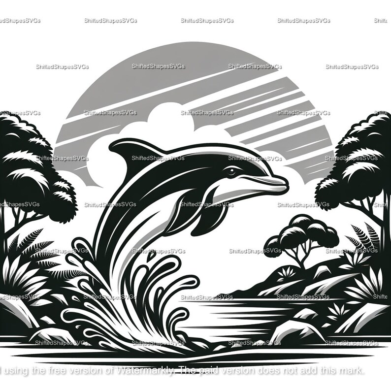 Dolphin Nature Scene SVG Bundle - Etsy