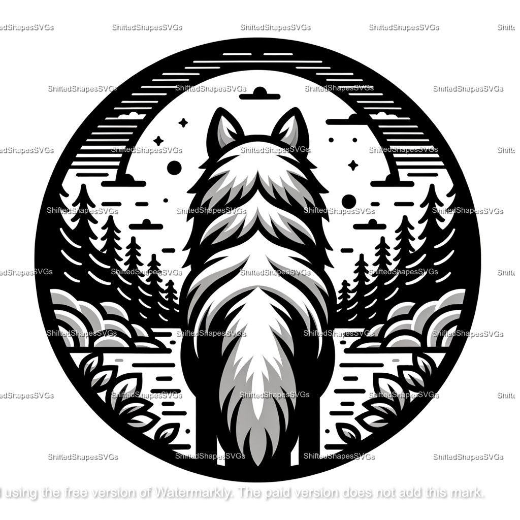 Wolf Nature Scene SVG Bundle - Etsy