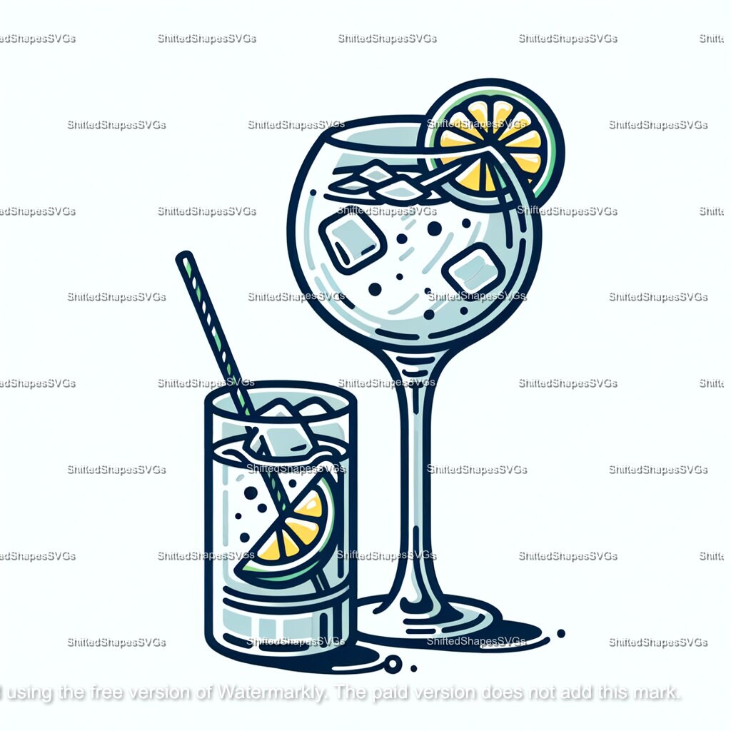 Gin and Tonic SVG Bundle - Etsy