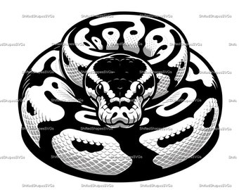 Ball Python Cut Files for Cricut and Silhouette .svg .png .jpg .dxf - Etsy