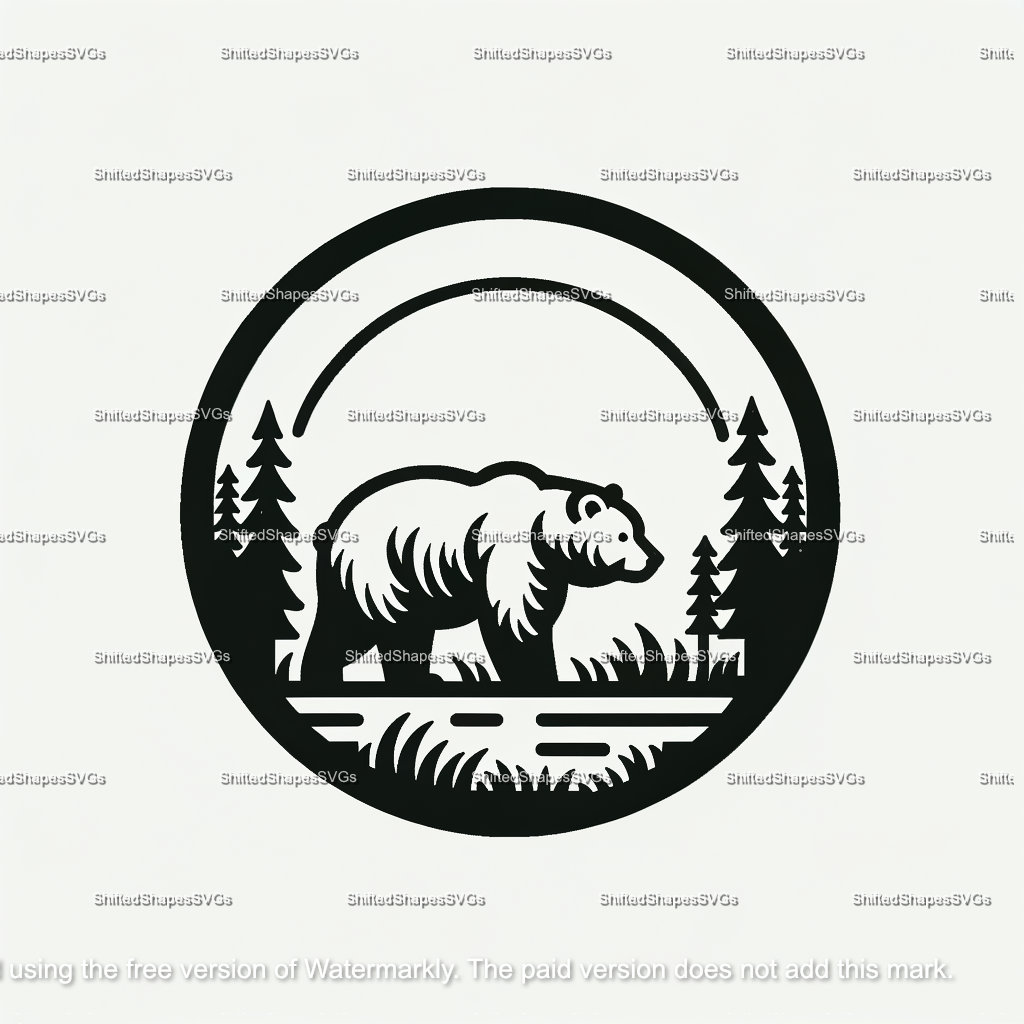 Bear Nature Scene SVG Bundle - Etsy
