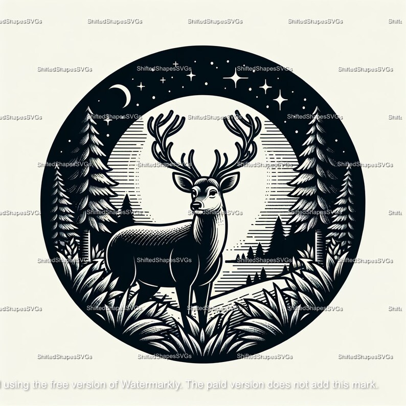 Deer Nature Scene SVG Bundle - Etsy Canada