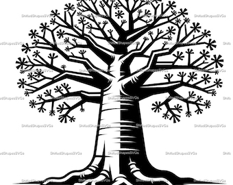 GIANT BAOBAB TREE Svg, Boab African Tree Svg Files for Cricut, Baobab ...