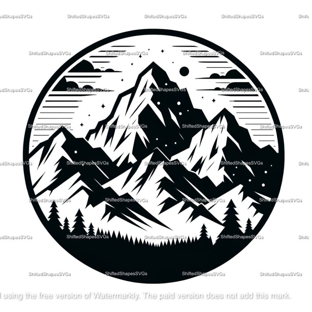 Mountain Scene SVG Bundle - Etsy