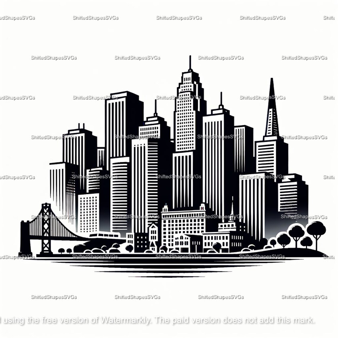 San Francisco Skyline SVG Bundle - Etsy
