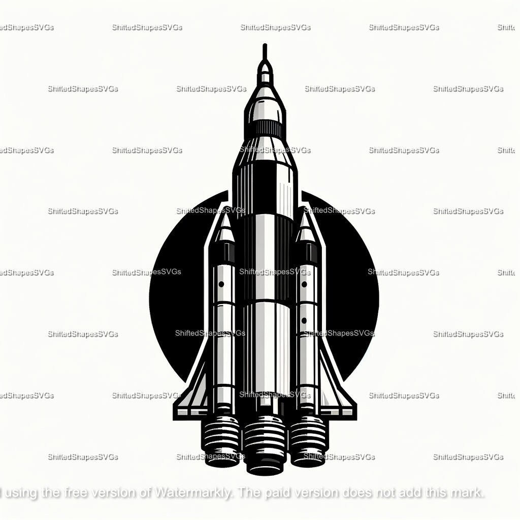 Saturn V Style Rocket SVG Bundle - Etsy