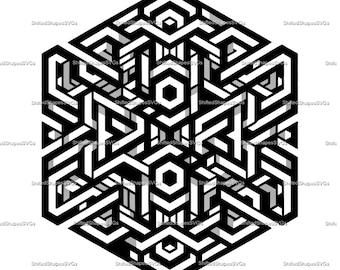 Impossible Geometric Pattern SVG Instant Download - Etsy