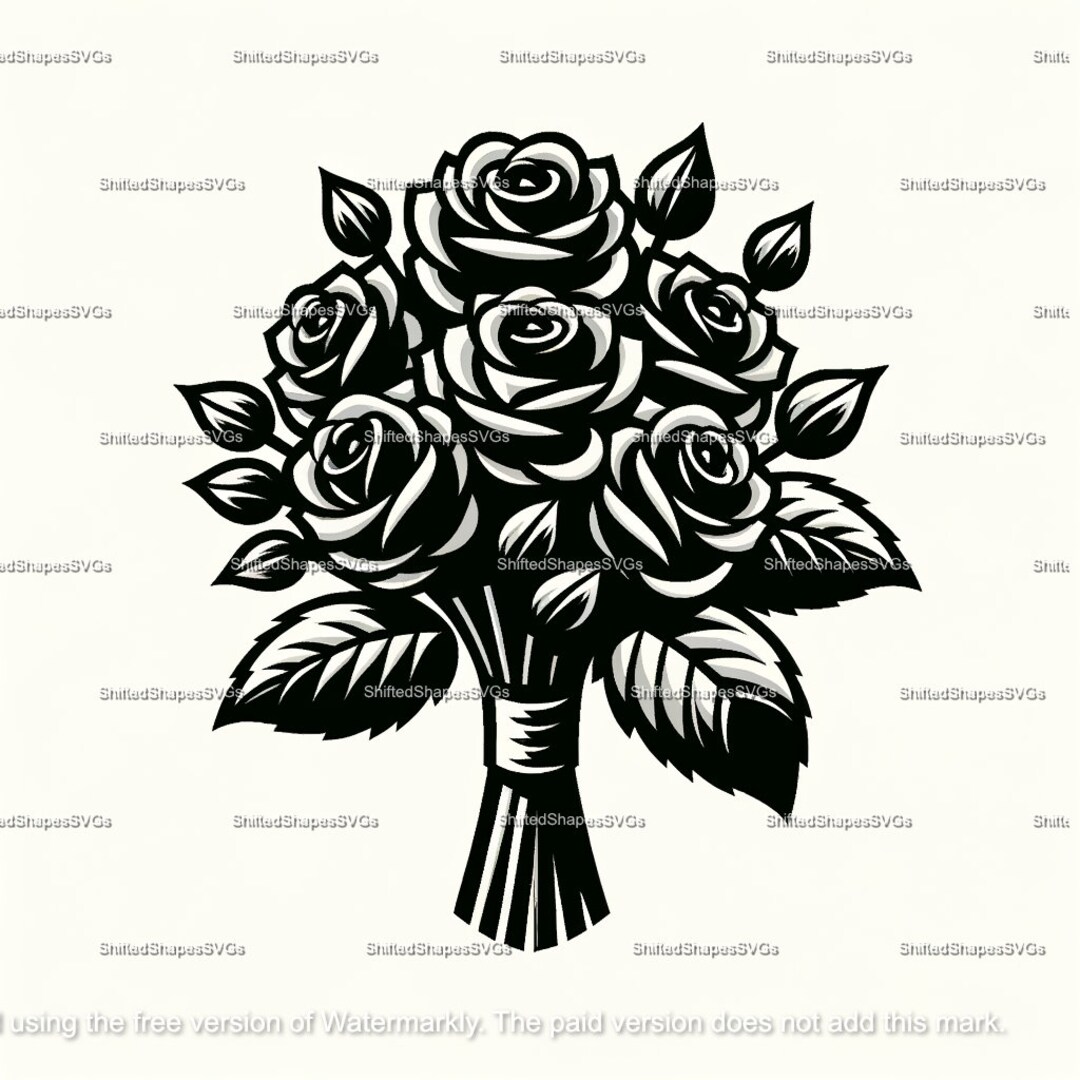 Rose Bouquet SVG Bundle - Etsy