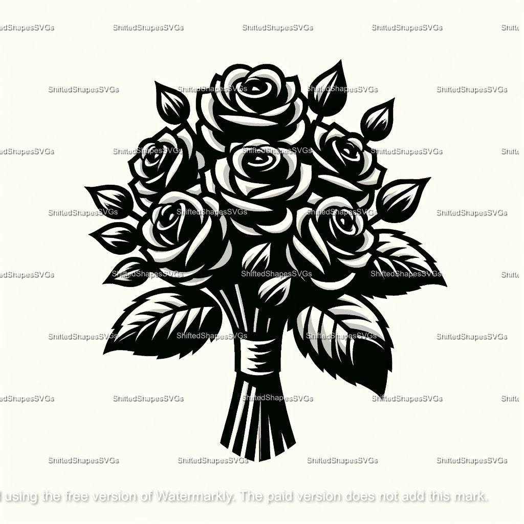 Rose Bouquet SVG Bundle - Etsy