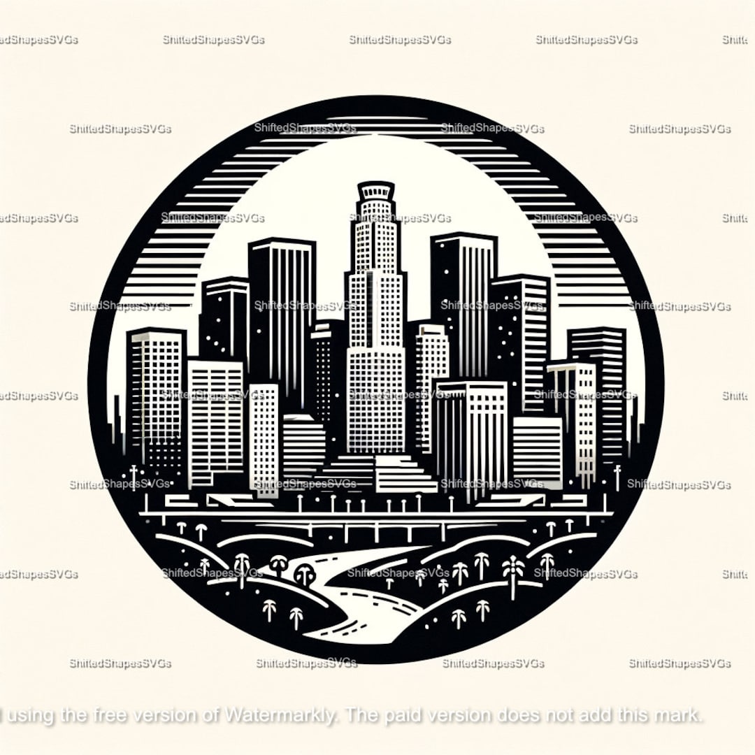 Los Angeles Skyline SVG Bundle - Etsy