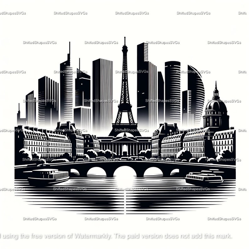 Paris Skyline SVG Bundle - Etsy