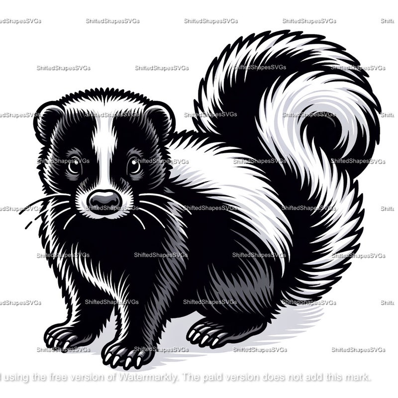 Skunk Paper Doll - Etsy