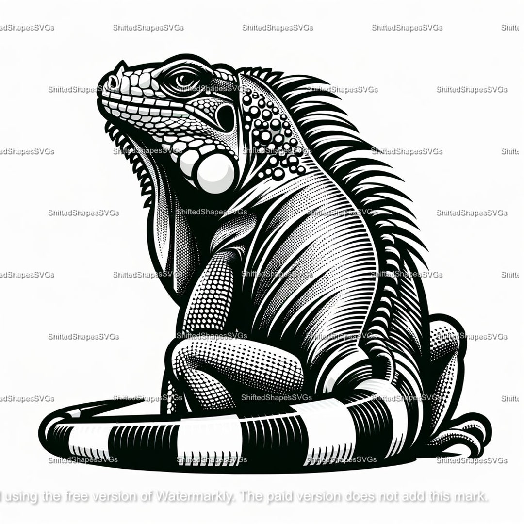 Green Iguana SVG Bundle - Etsy