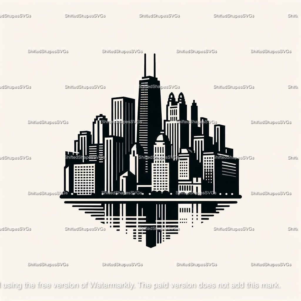 Chicago Skyline SVG Bundle - Etsy