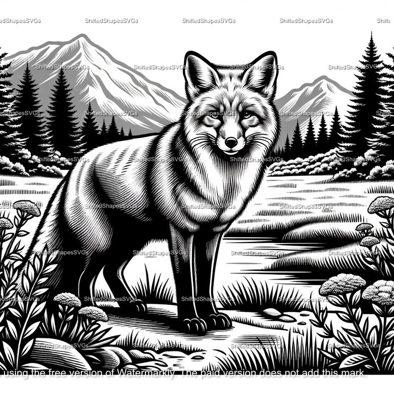 Fox Nature Scene SVG Bundle - Etsy