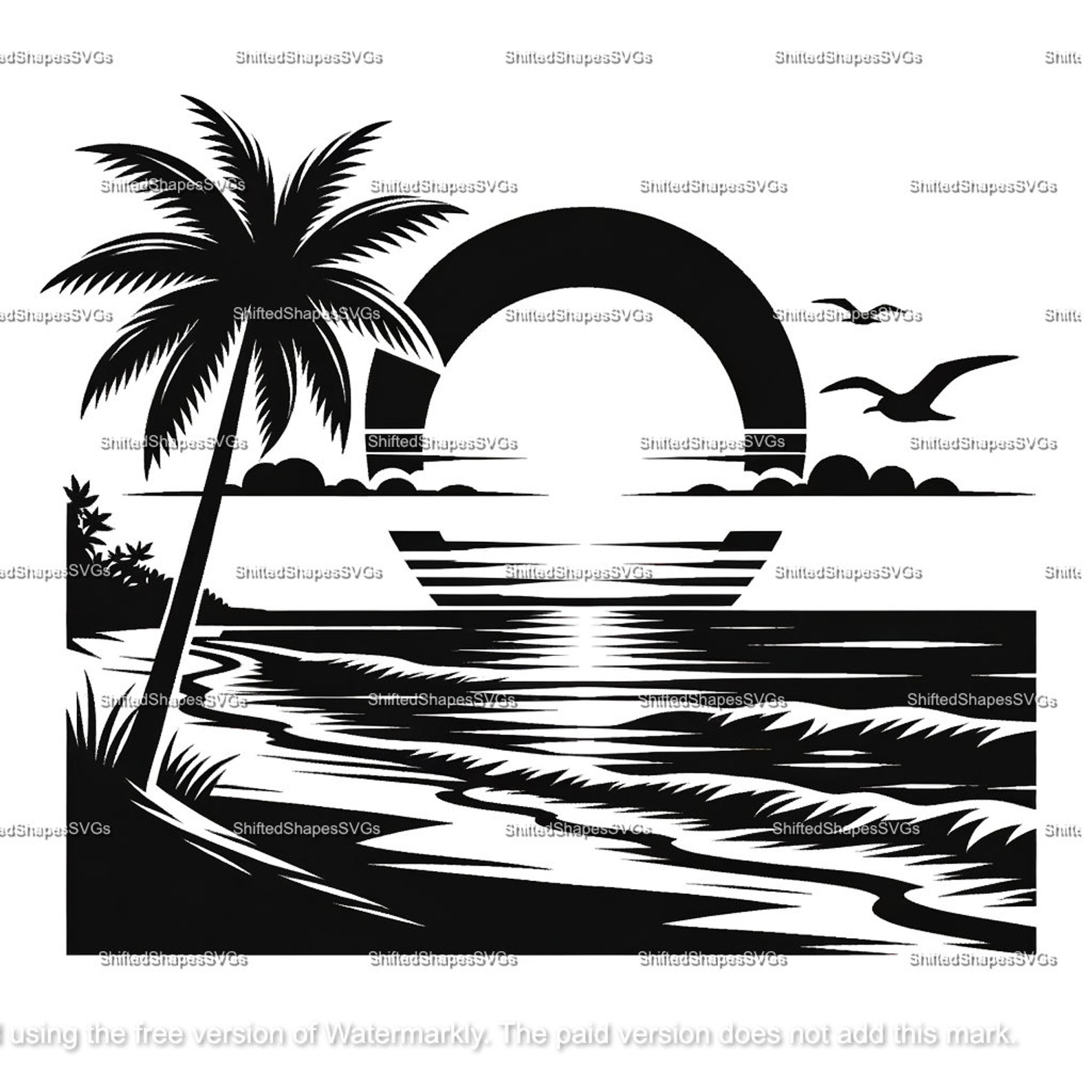 Beach Sunset SVG Bundle - Etsy