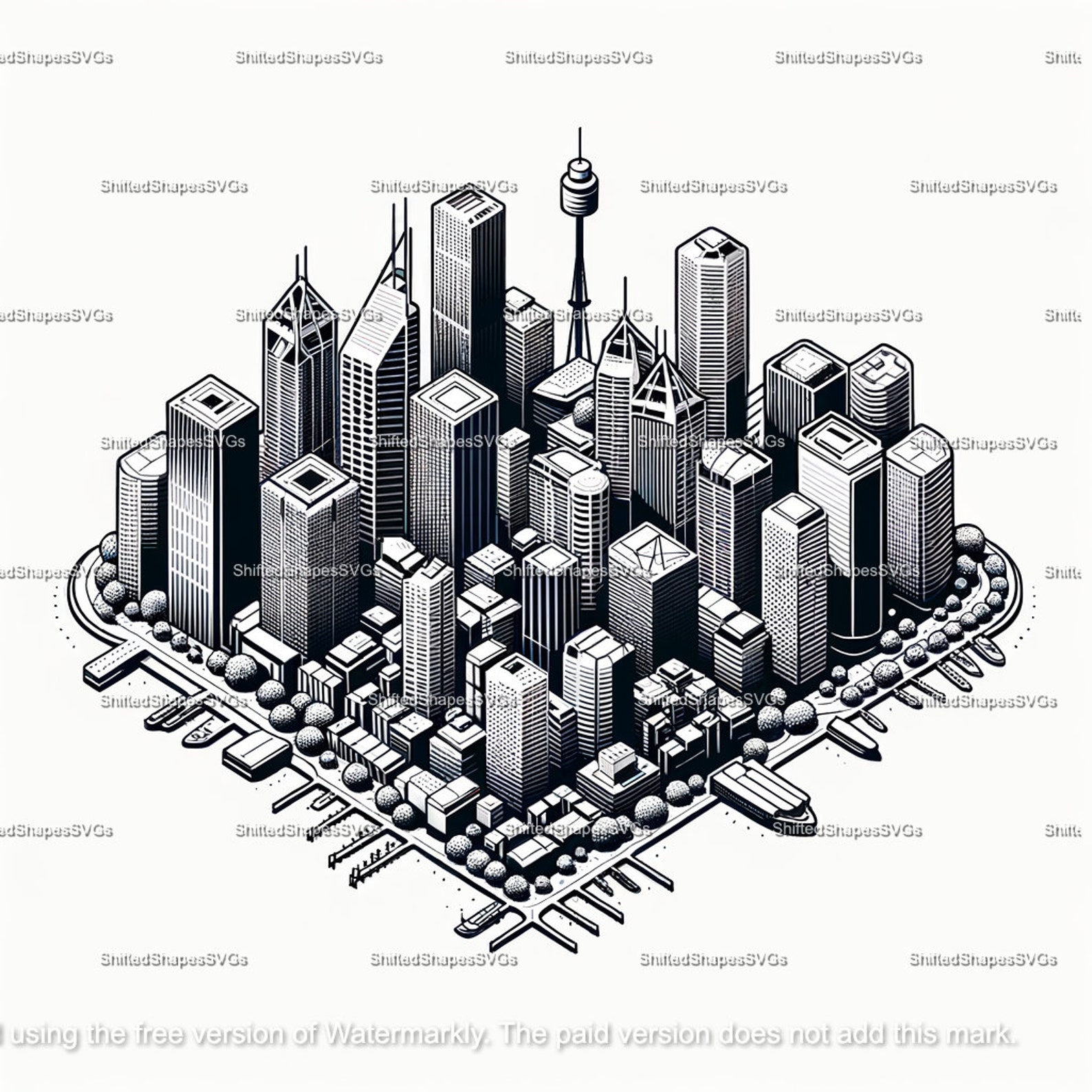 Sydney Skyline SVG Bundle - Etsy