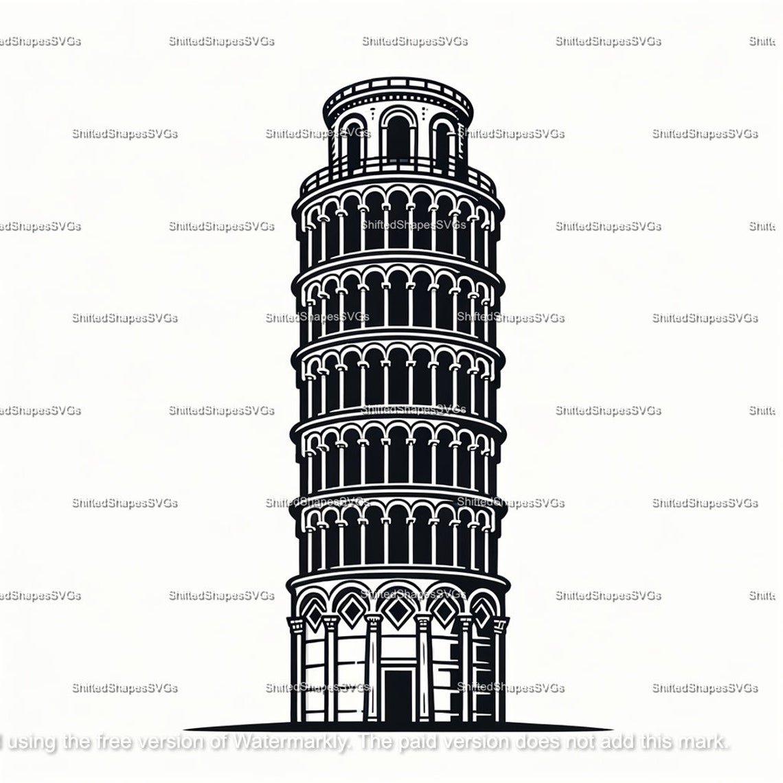 Leaning Tower of Pisa SVG Bundle - Etsy