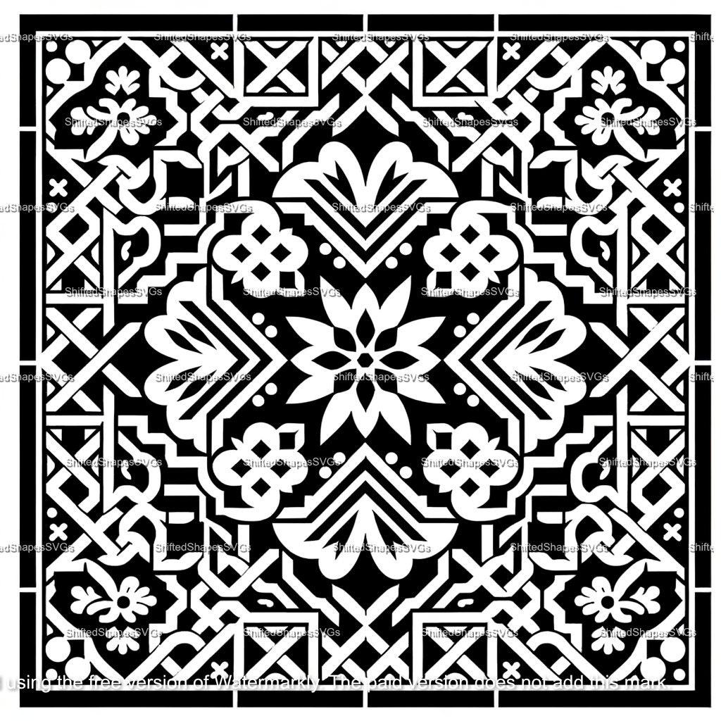 Moroccan Tile Pattern SVG Bundle - Etsy