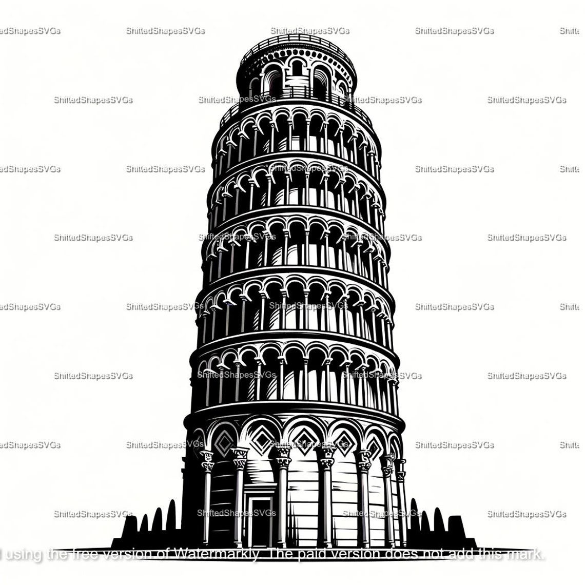 Leaning Tower of Pisa SVG Bundle - Etsy