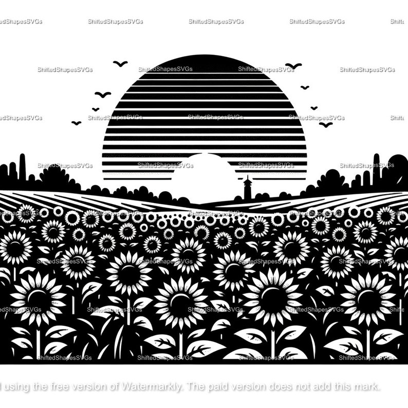 Sunflower Field SVG Bundle - Etsy