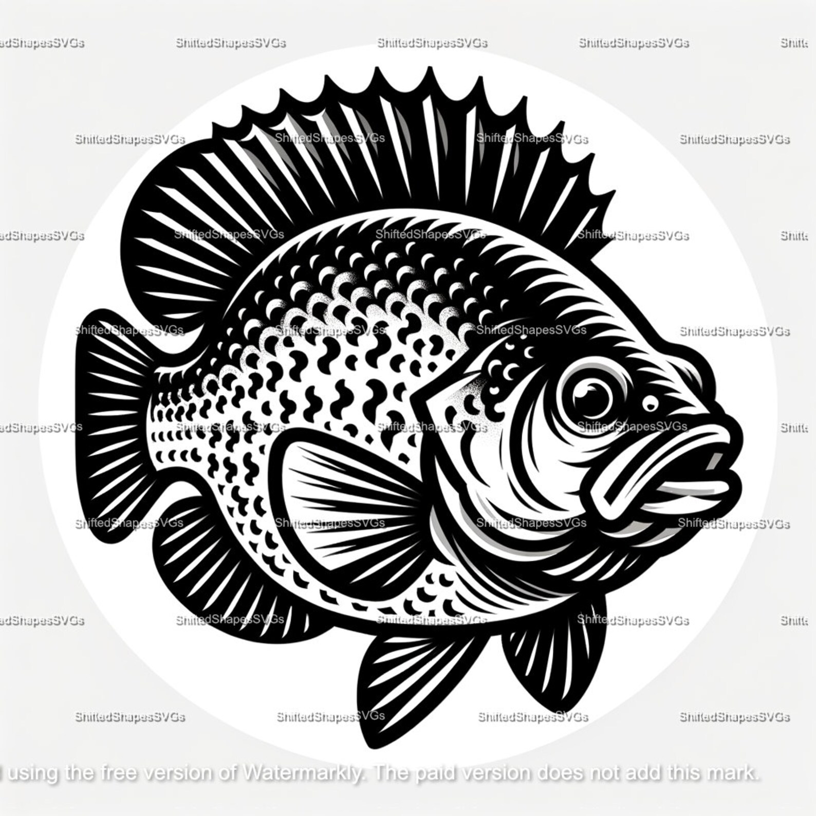 Crappie SVG Bundle - 5 Elegant Freshwater Fish Designs - Etsy