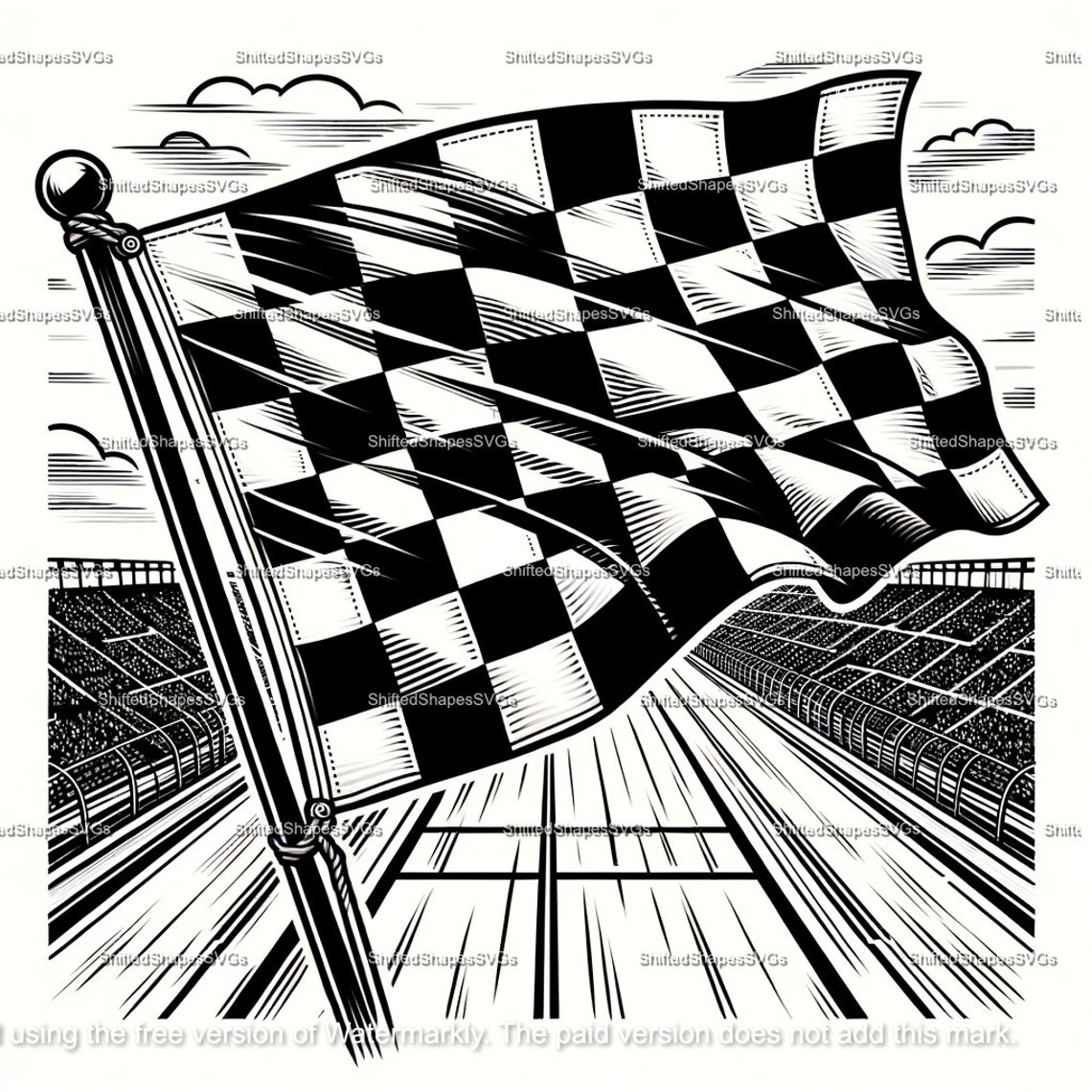 NASCAR Checkered Flag SVG Bundle - Etsy