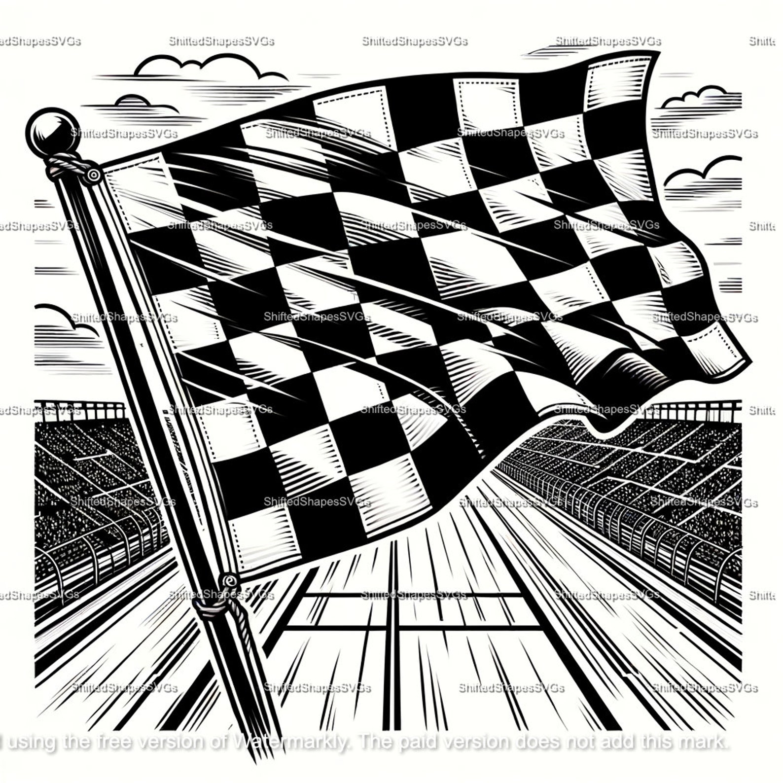 NASCAR Checkered Flag SVG Bundle - Etsy