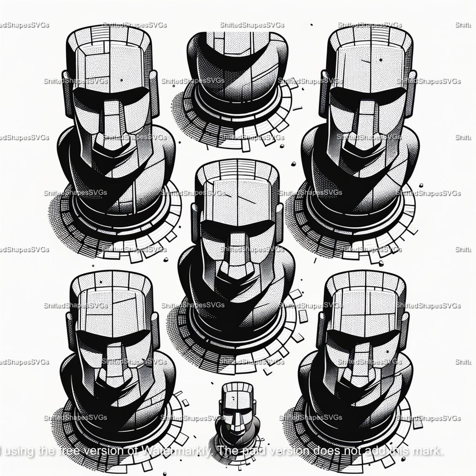 Easter Island Head SVG Bundle - Etsy