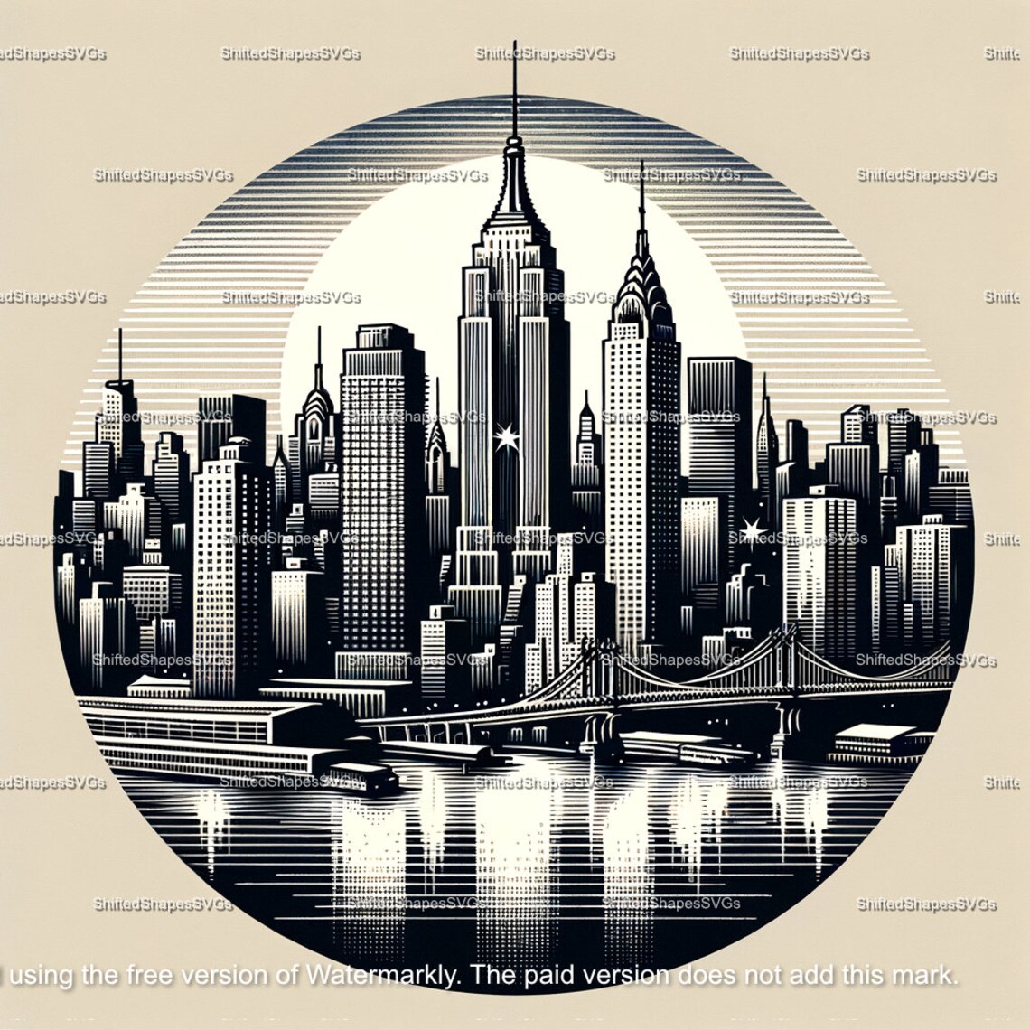 New York City Skyline SVG Bundle - Etsy