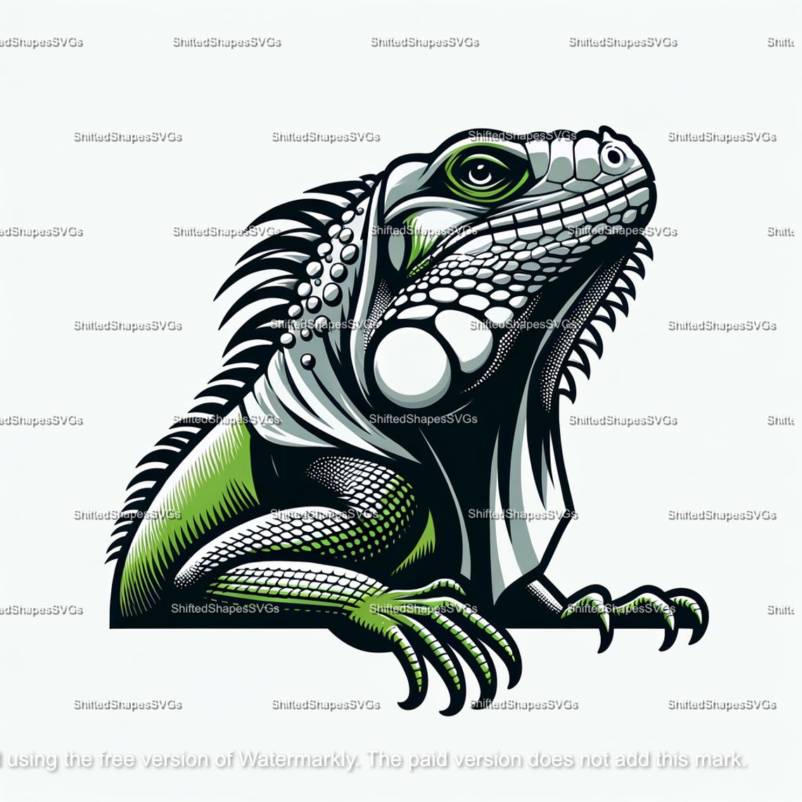Green Iguana SVG Bundle - Etsy