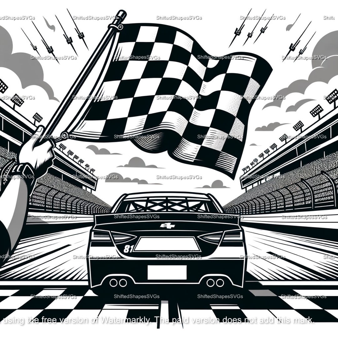 NASCAR Checkered Flag SVG Bundle - Etsy