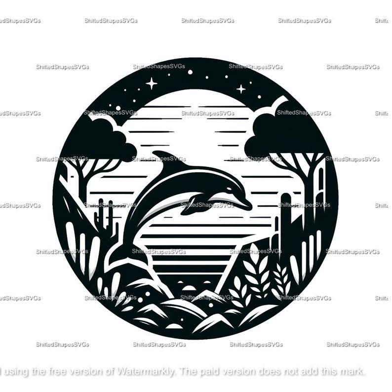 Dolphin Nature Scene SVG Bundle - Etsy