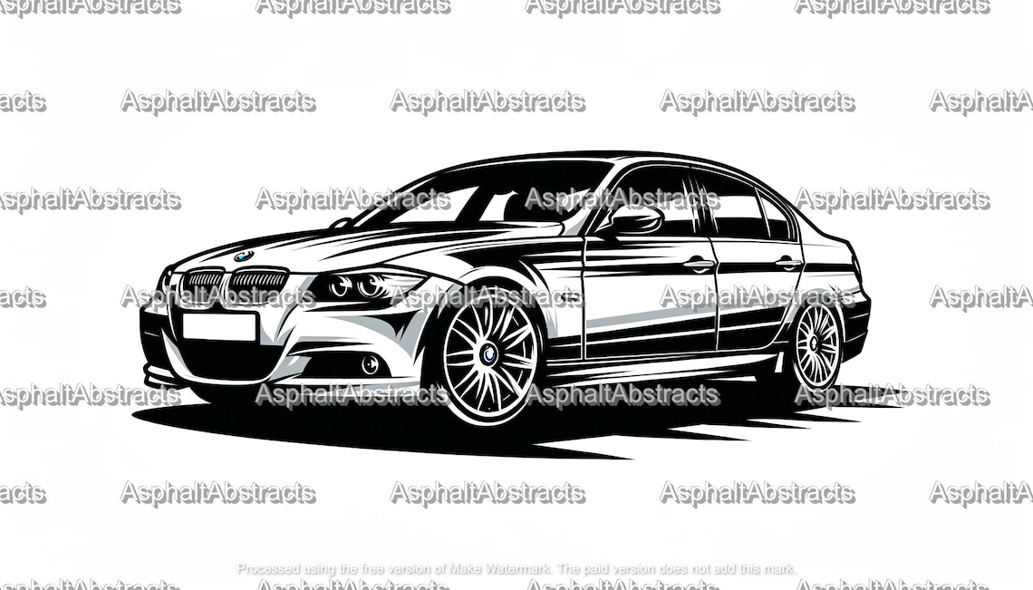 Premium BMW E90 Digital SVG Artwork - Ideal for Custom Projects - Etsy