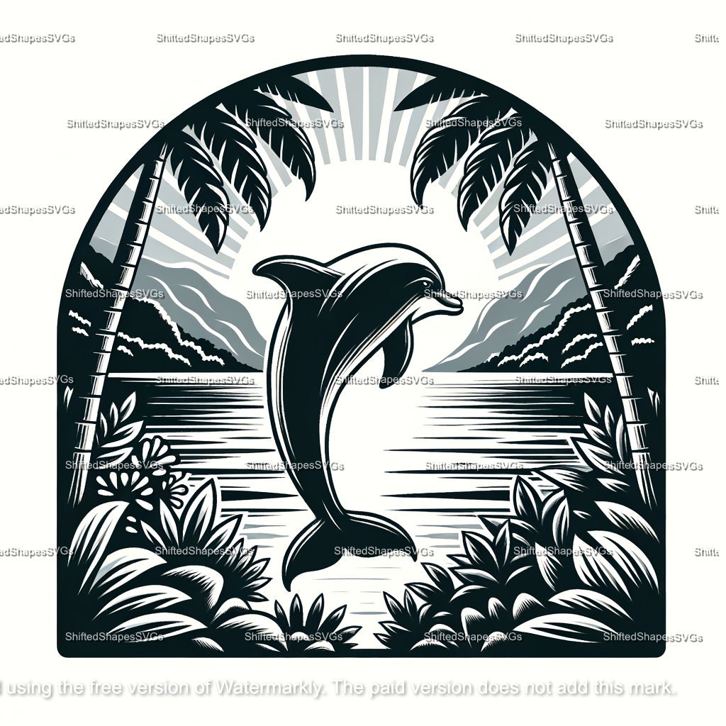 Dolphin Nature Scene SVG Bundle - Etsy