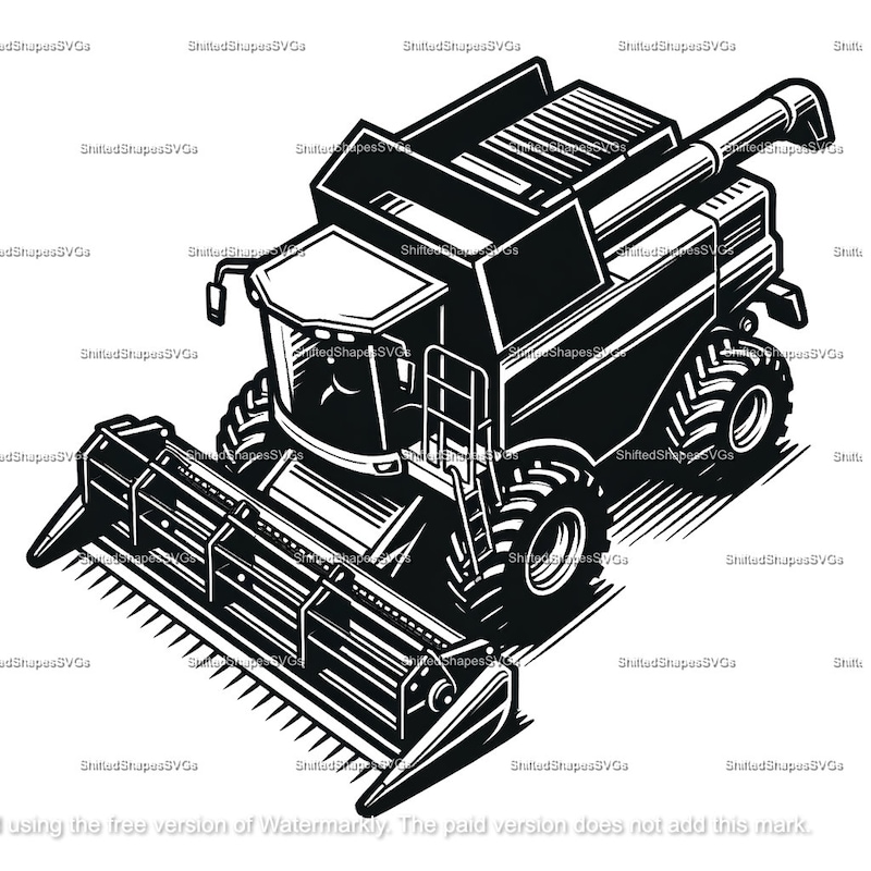 Farm Combine Svg - Etsy