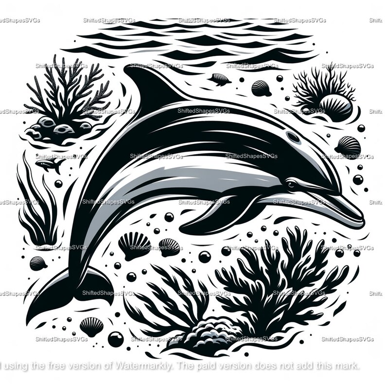 Dolphin Nature Scene SVG Bundle - Etsy