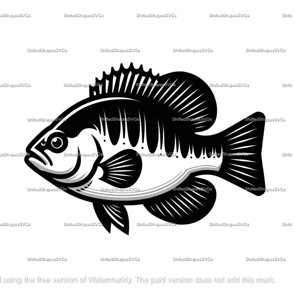 Bluegill Fish SVG Bundle - 5 Exquisite Aquatic Designs - Etsy
